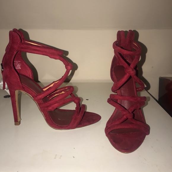 Zara | Shoes | Zara Slip Knot Red Heels | Poshmark
